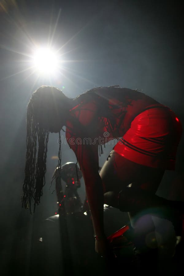 Striper on Stage Taking Her Panties Off (some Flare in Right Bottom ...