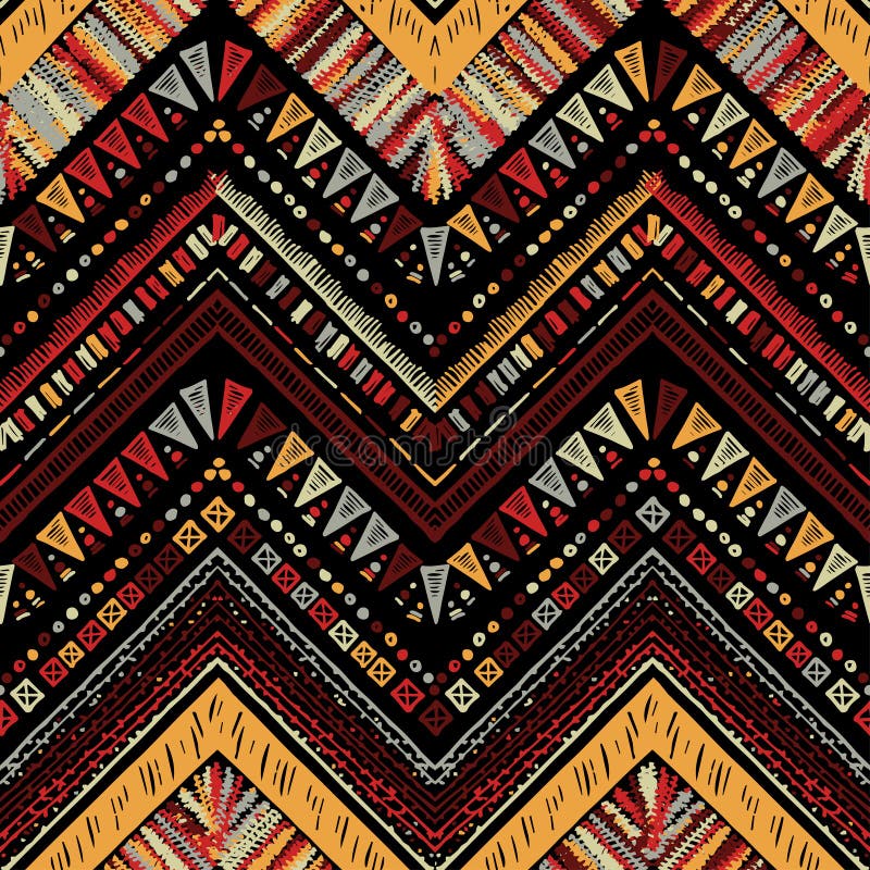 Bright Tribal Seamless Pattern Stock Vector - Illustration of ethnic ...