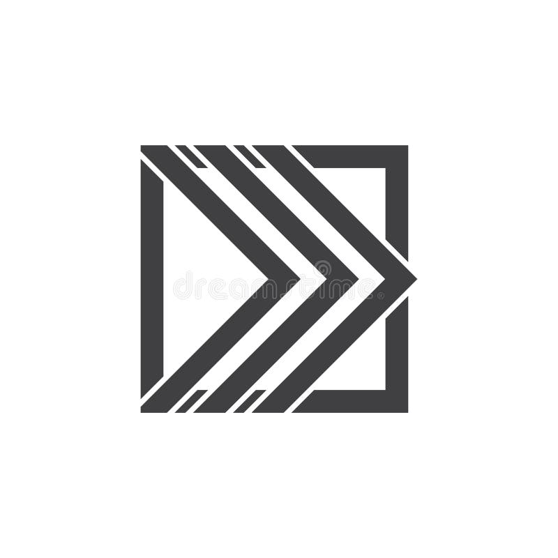 Stripes Geometric Arrow Right Direction Vector Stock Vector ...