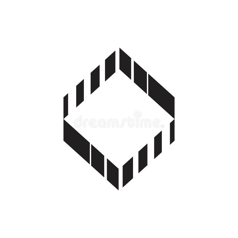 Stripes Geometric Arrow Square 3d Logo Vector Stock Vector ...