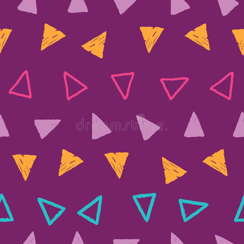 Stripes of Grunge Triangles on Repeat Pattern Stock Vector ...