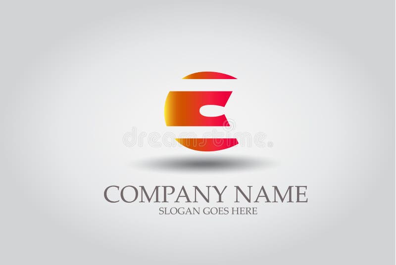 Stripes Letter C Icon Vector Design Element Template Stock Vector ...