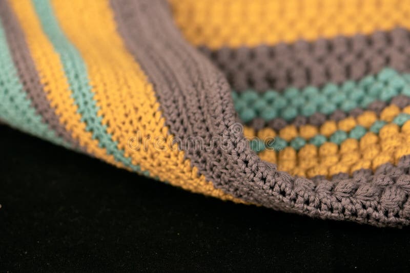 Stripes of Multicolor Crochet Stitches Stock Photo - Image of multi ...