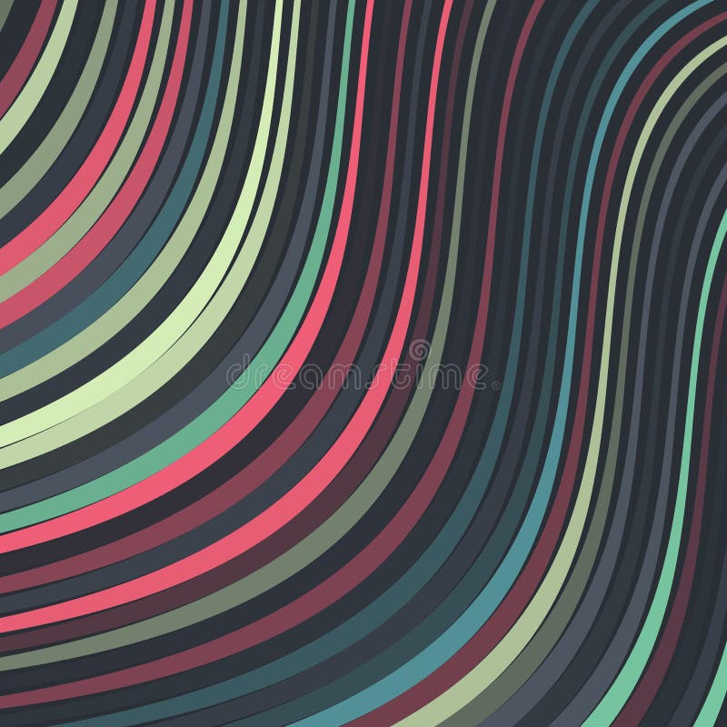 Stripes Pattern with Undulate Lines and Curves Background. Stock Vector ...