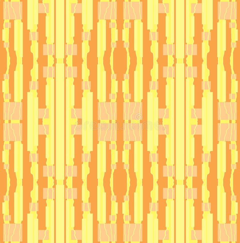 Stripes and Squares Pattern Yellow Orange Seamless Stock Illustration ...