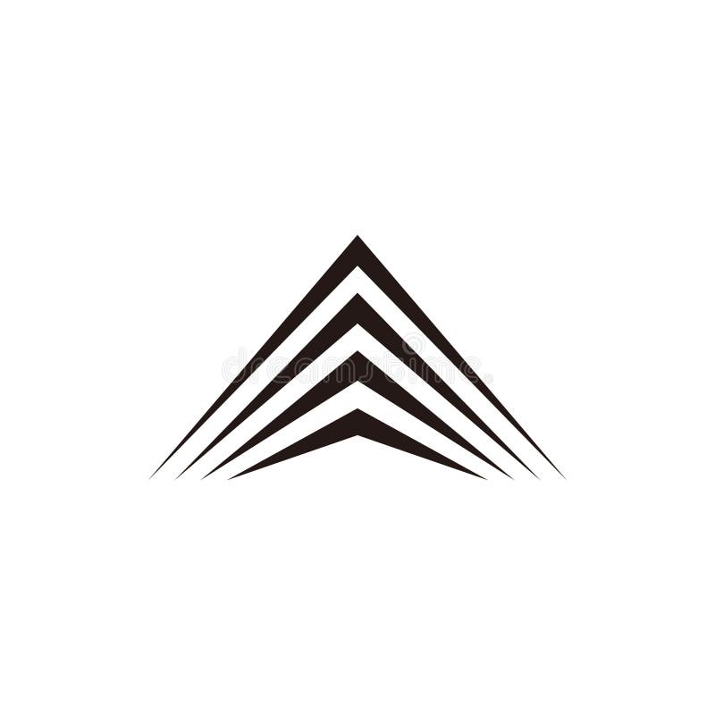 Stripes Triangles Abstract Building Tall Logo Vector Stock Vector ...