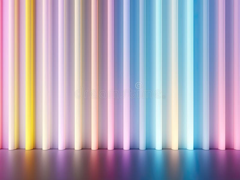 Strips of Color LED Lights in Background, Stock Illustration ...