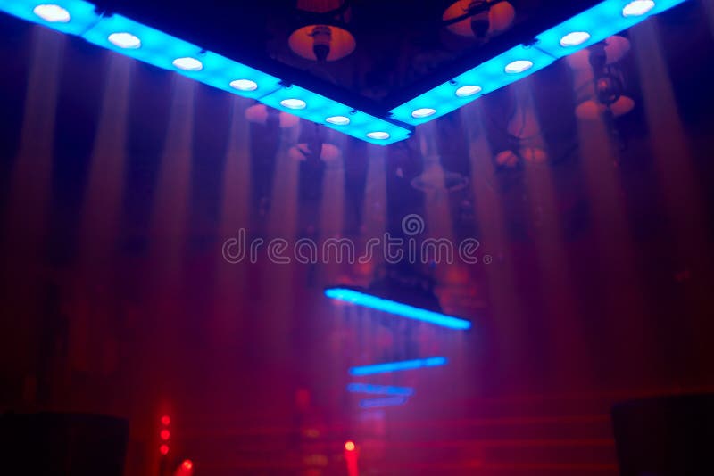 Strips of Colorful Led Lights at Night. Stock Photo - Image of luxury ...