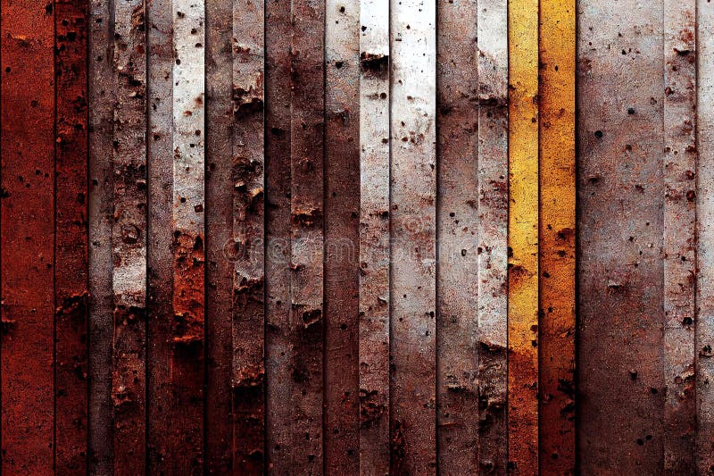 Strips of Cracked and Worn Metal. Stock Illustration - Illustration of ...