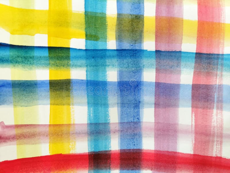 Strips of Different Colors, Painted with Watercolor Stock Photo - Image ...