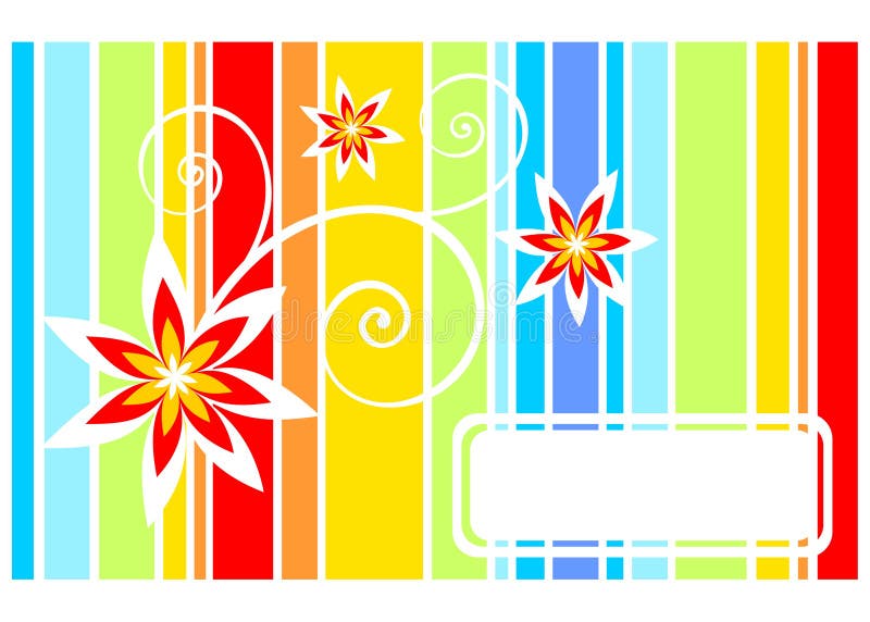 Strips and flowers stock vector. Illustration of strip - 6703775