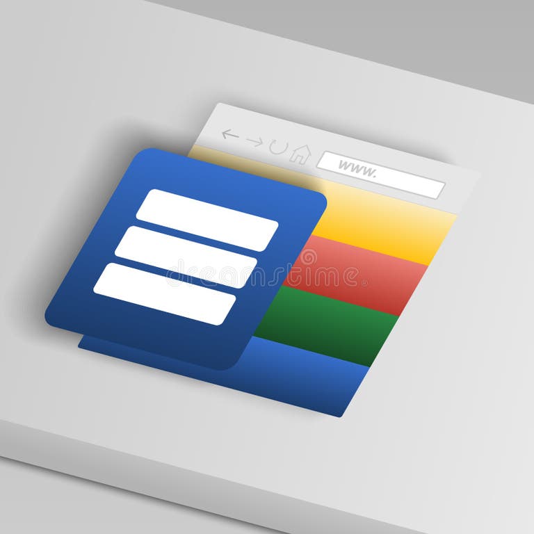 Strips Icon. from Collection Button Icons Stock Illustration ...