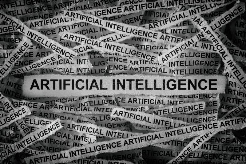 Strips of Newspaper with the Words Artificial Intelligence Typed on ...