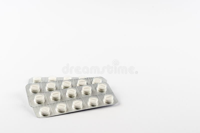 Strips with Pills in Blister Pack Stock Photo - Image of headache ...