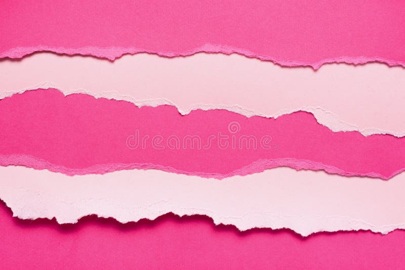 Strips of pink torn paper. stock image. Image of cardboard - 318012843
