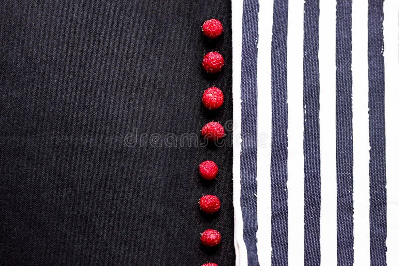 Strips and Raspberry on the Texture of the Fabric Stock Photo - Image ...