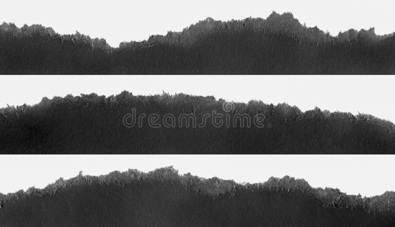 Strips of Ripped Black Paper Stock Photo - Image of post, crumpled ...