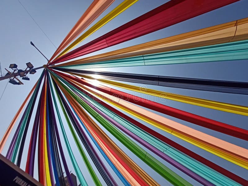 Strips of Vibrant Rainbow Colors Stock Image - Image of symmetry, line ...