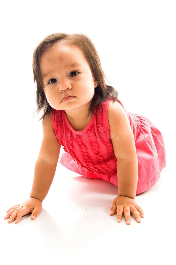 Strisciare del bambino fotografia stock. Immagine di fascino - 16209372