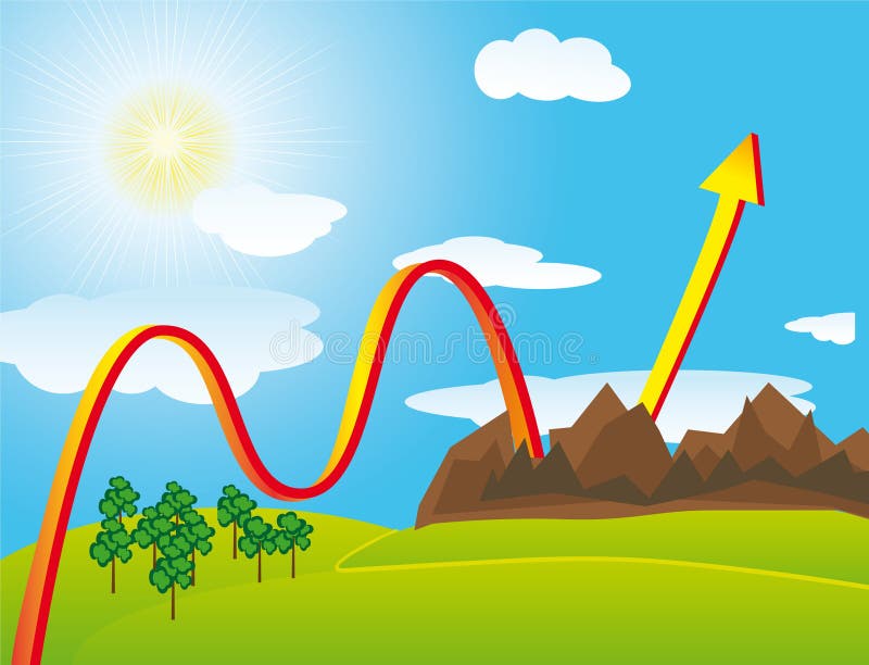 Striving Upward through the Obstacles Stock Vector - Illustration of ...