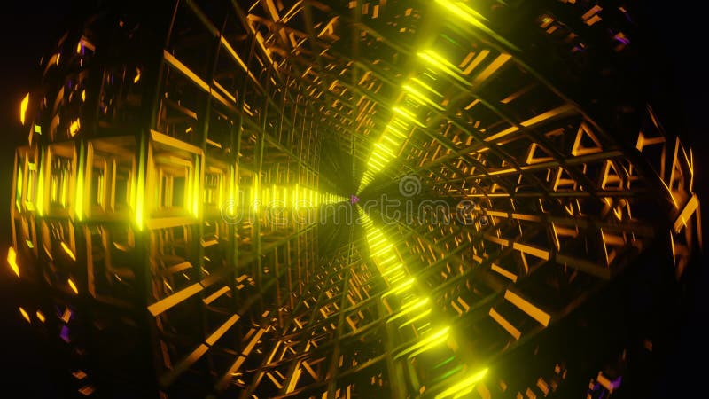 Lively and Immersive VJ Loop Showcasing Dynamic Sci-fi Neon Lights ...