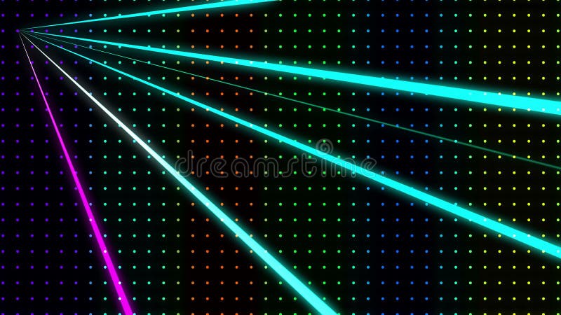 Strobing Ascending Multicolored Dot Pattern Wall with Lasers Loop Stock ...