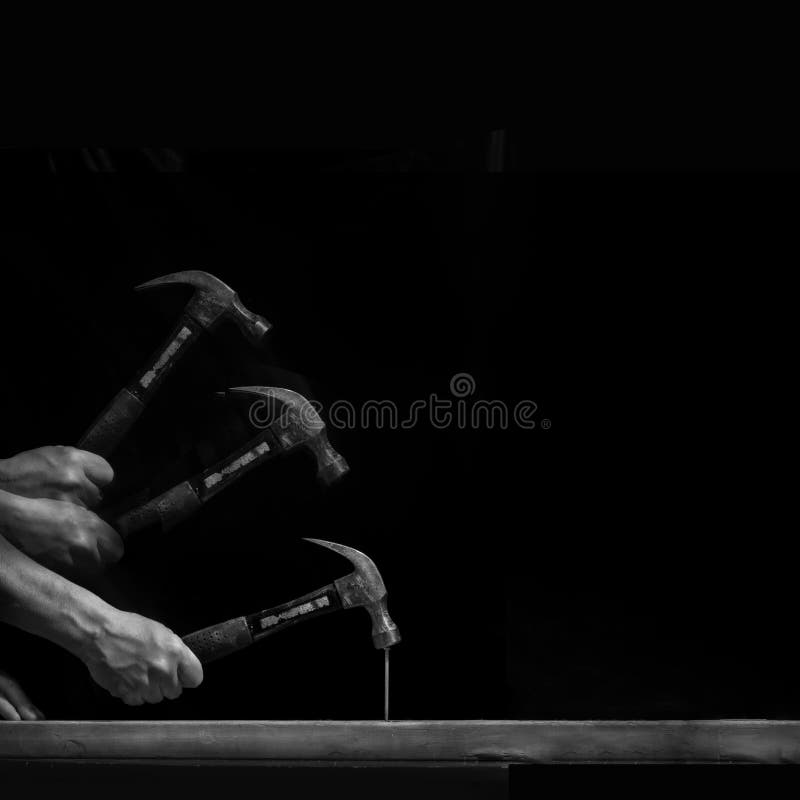 Black Hammering Nail Stock Photos - Free & Royalty-Free Stock Photos ...