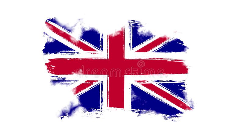 Stroke Brush the Flag of Great Britain in Stop Motion Effect ...