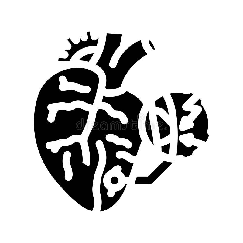 Stroke Caused Cardiovascular Issues Glyph Icon Vector Illustration ...