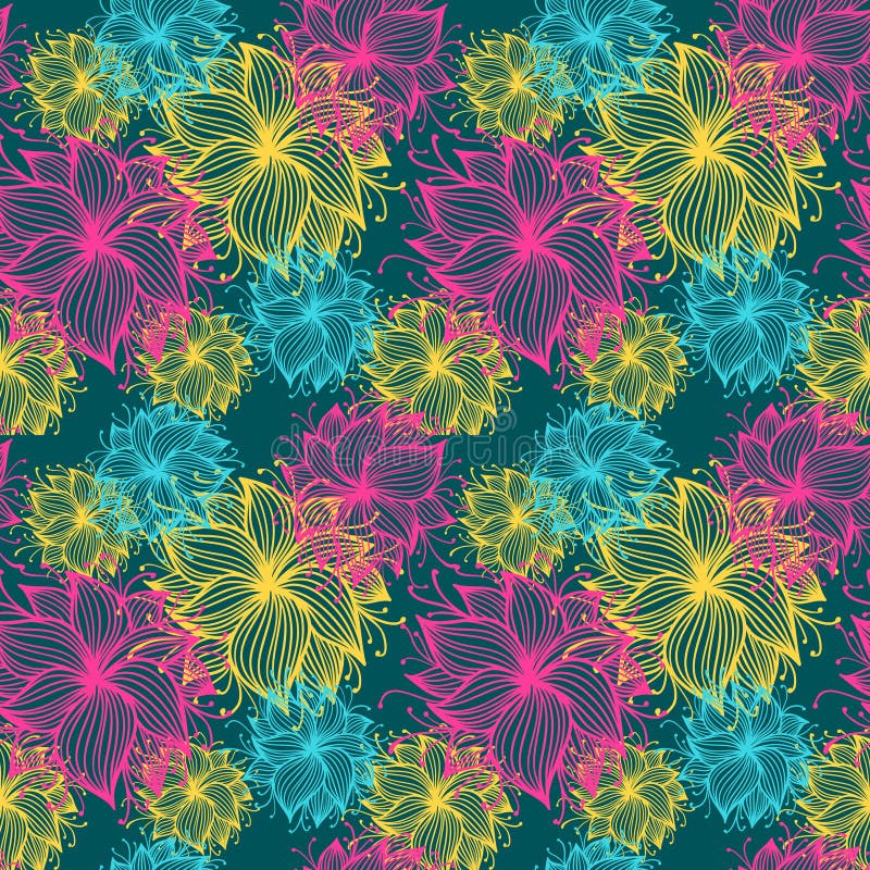 Stroke flower pattern stock illustration. Illustration of artwork ...