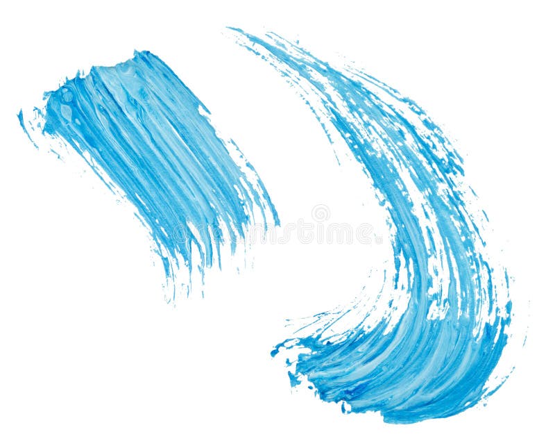 Stroke Ight Blue Paint Isolated on White Stock Illustration ...