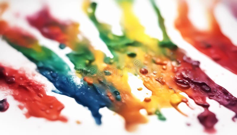 Stroke of Paint. Splashes of Colored Paint. Selective Focus. AI ...