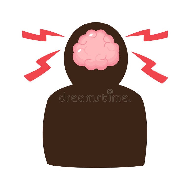 Stroke . Silhouette Human Shadow and Brain . Meaning about Brain ...