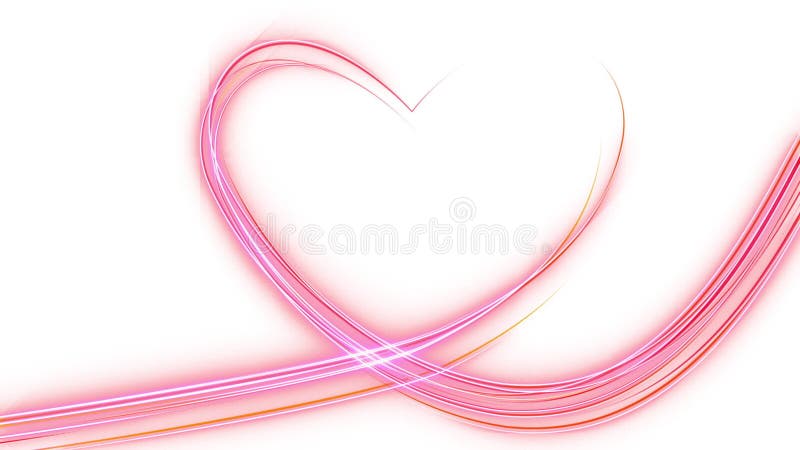Stroke Trail Line Heart Drawing Effect Animation Stock Video - Video of ...