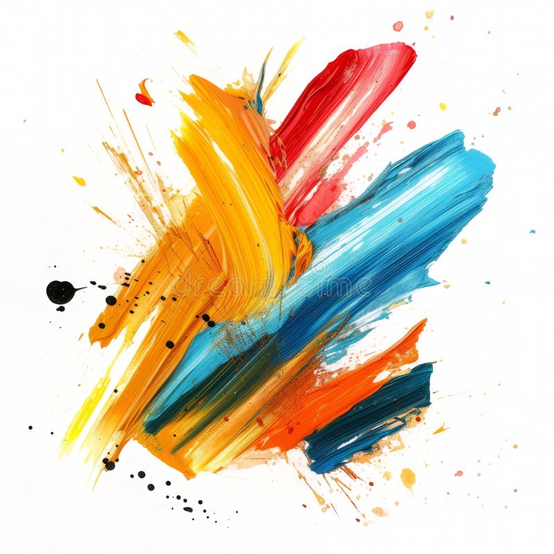 Strokes in the Form of Spattered Paint for the Strike-through, Adding a ...