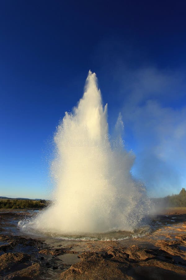 Strokkur Geysir Eruption, Iceland Stock Photo - Image of blow, heat ...