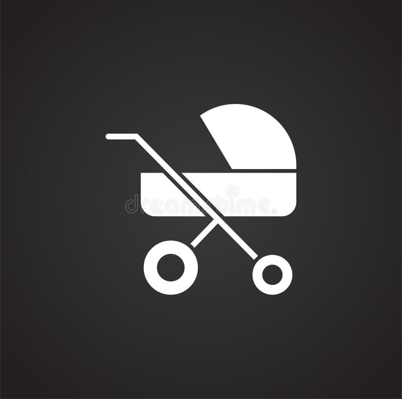 Stroller Icon on Background for Graphic and Web Design. Simple ...