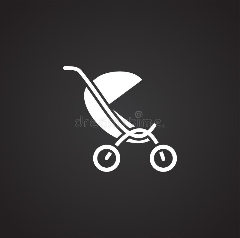 Stroller Icon on Background for Graphic and Web Design. Simple ...