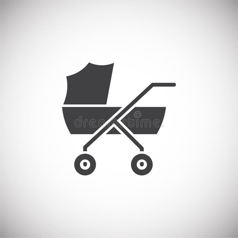 Stroller Icon on Background for Graphic and Web Design. Simple ...