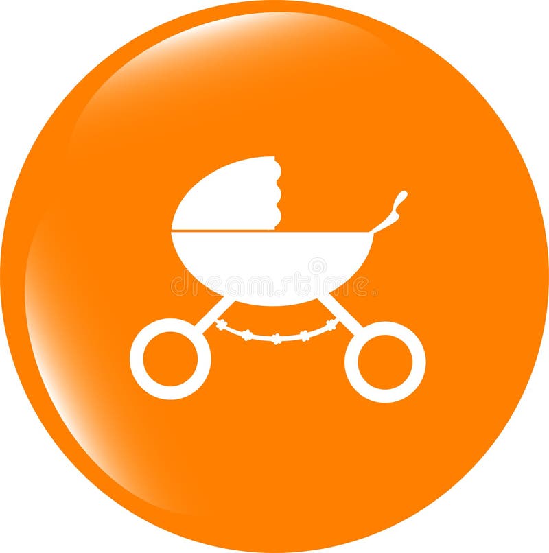 Stroller Icon in Mode . Flat Sign Isolated on White Background Stock ...