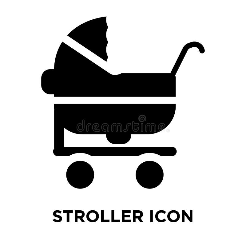 Stroller Icon Vector Isolated on White Background, Logo Concept Stock ...