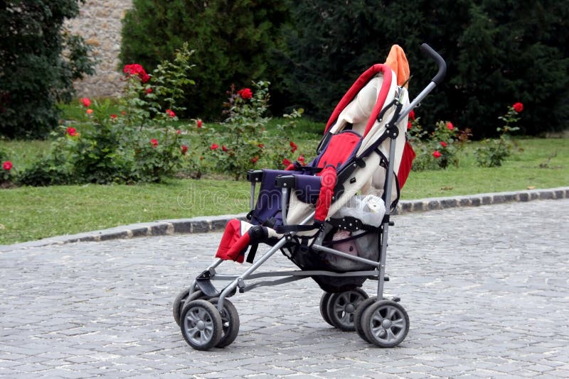 Stroller at a park stock image. Image of empty, road - 36263393