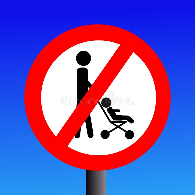 No strollers allowed stock vector. Illustration of denied - 6133170