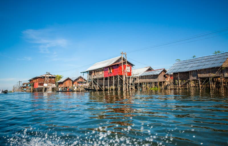 Strolling by Boat in Inle Lake, Myanmar. Editorial Image - Image of ...