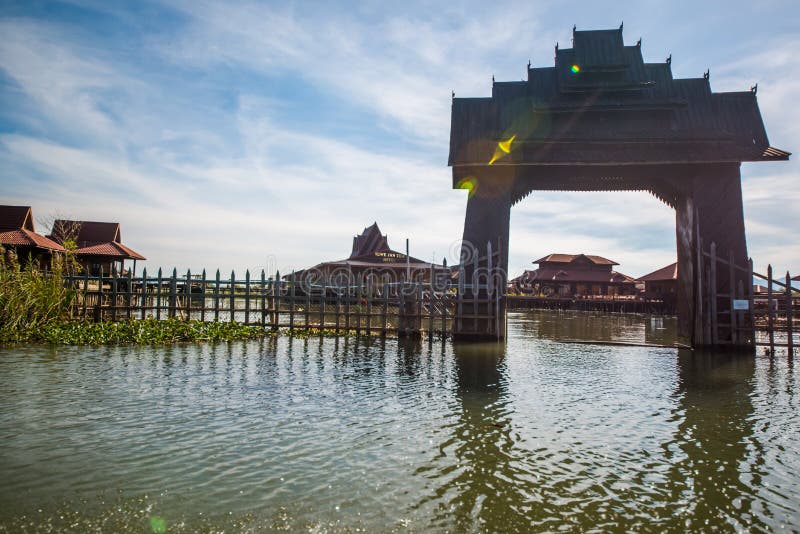 Strolling by Boat in Inle Lake, Myanmar. Editorial Photo - Image of ...