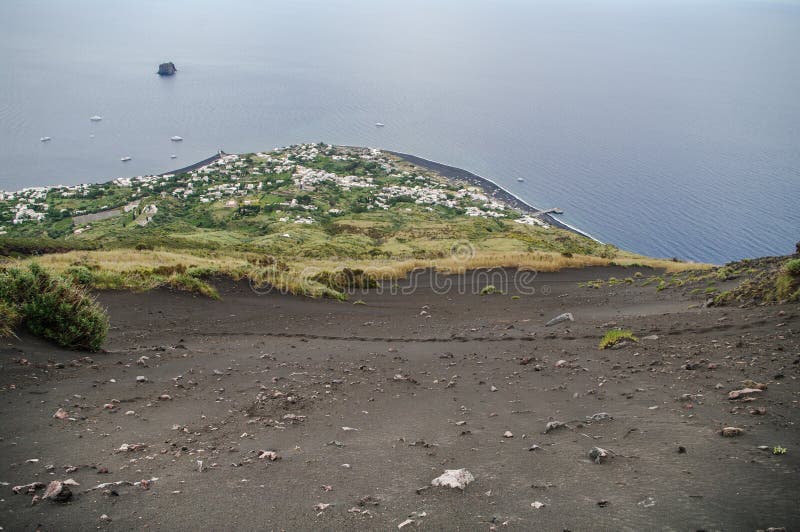 Stromboli stock image. Image of volcano, stromboli, crater - 41444421