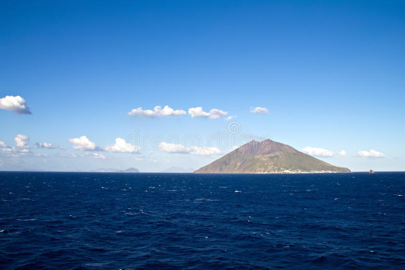 Stromboli Lighthouse, Italy Stock Image - Image of crater, lighthouse ...
