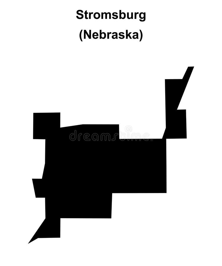 Stromsburg outline map stock vector. Illustration of isolated - 387553915