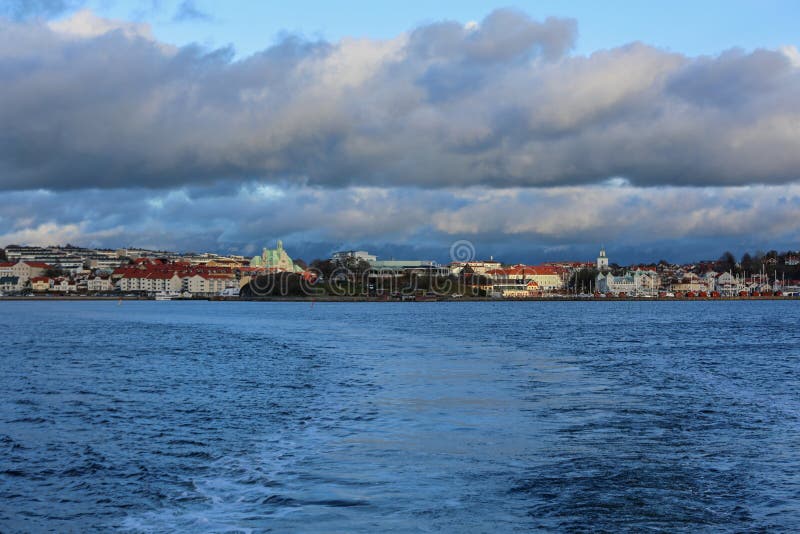 Stromstad Cloudscape stock image. Image of town, sweden - 184332023