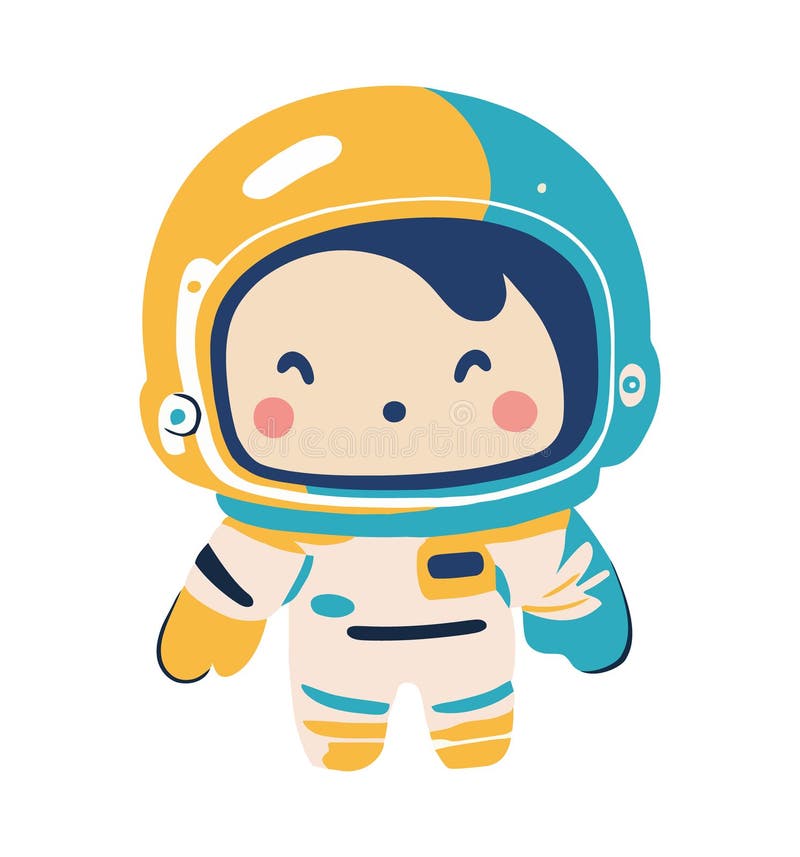 Stronaut Standing with Space Suit Stock Vector - Illustration of ...